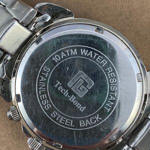 Vintage | Accessories | Vintage Techbond Chronograph Blue Dial 2tone ...